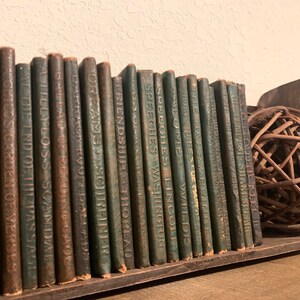 Little Leather Library 1920's Books Miniature Small Antique Decorative ...