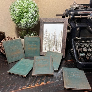 Little Leather Library 1920's Books Miniature Small Antique Decorative ...