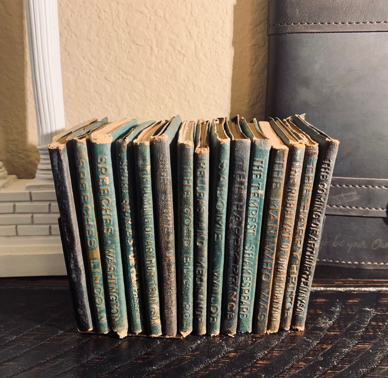 Little Leather Library 1920's Books Miniature Small - Etsy