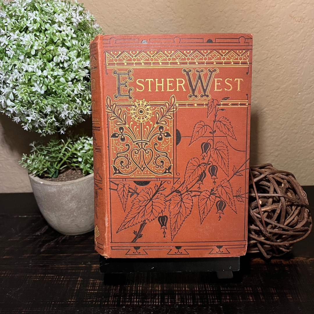 1883 Antique Book Esther West by Isa Craig-knox 1800s Decor Textured ...