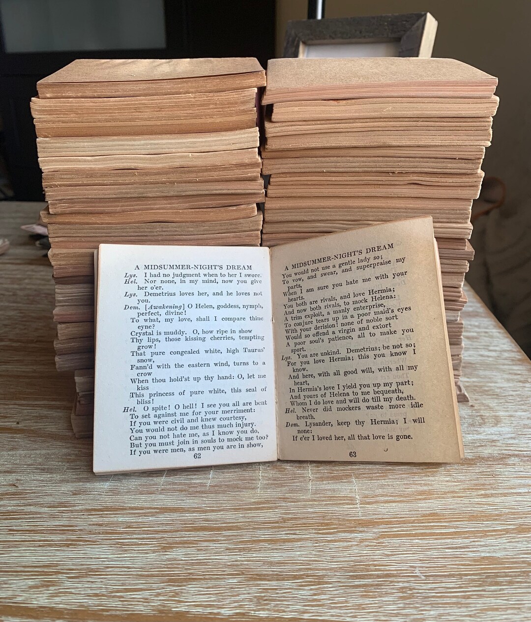 Vintage Book Pages 1920's Miniature Naturally Aged Antique Complete ...