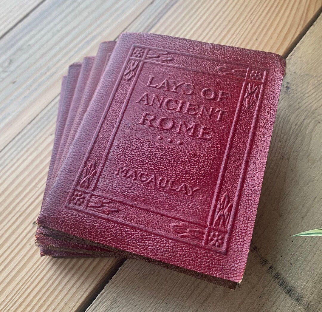 Little Leather Library 1920's Books Red Luxart Miniature Antique ...
