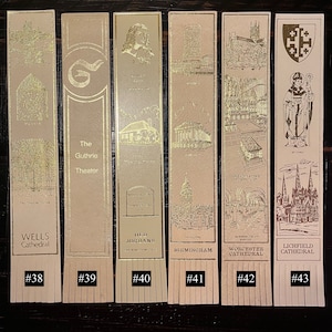 Leather Bookmarks History/travel British, UK Gold Book Reader Gifts ...