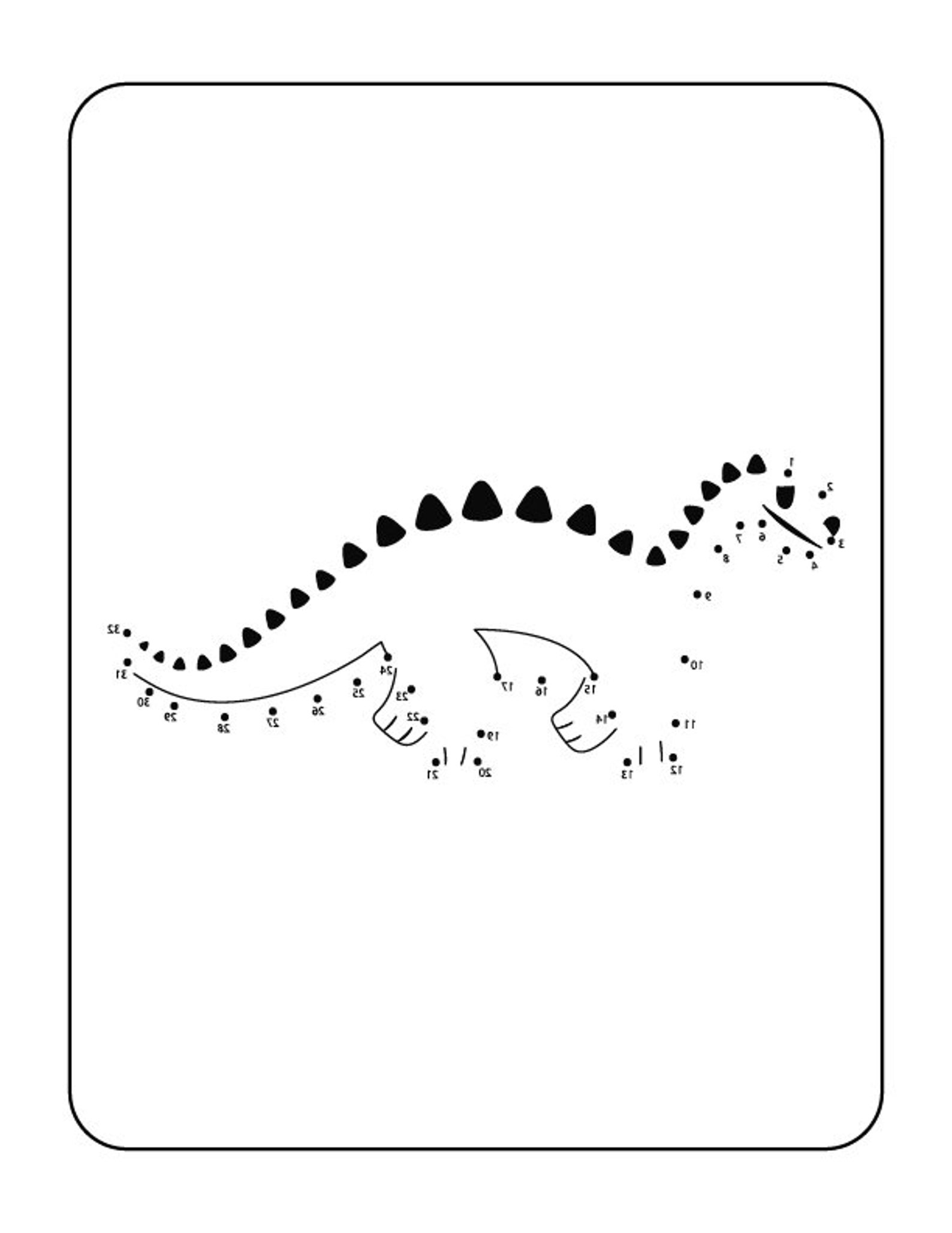 Kids Dinosaur| Coloring Pages | Dot to Dot Coloring Pages | Creative ...