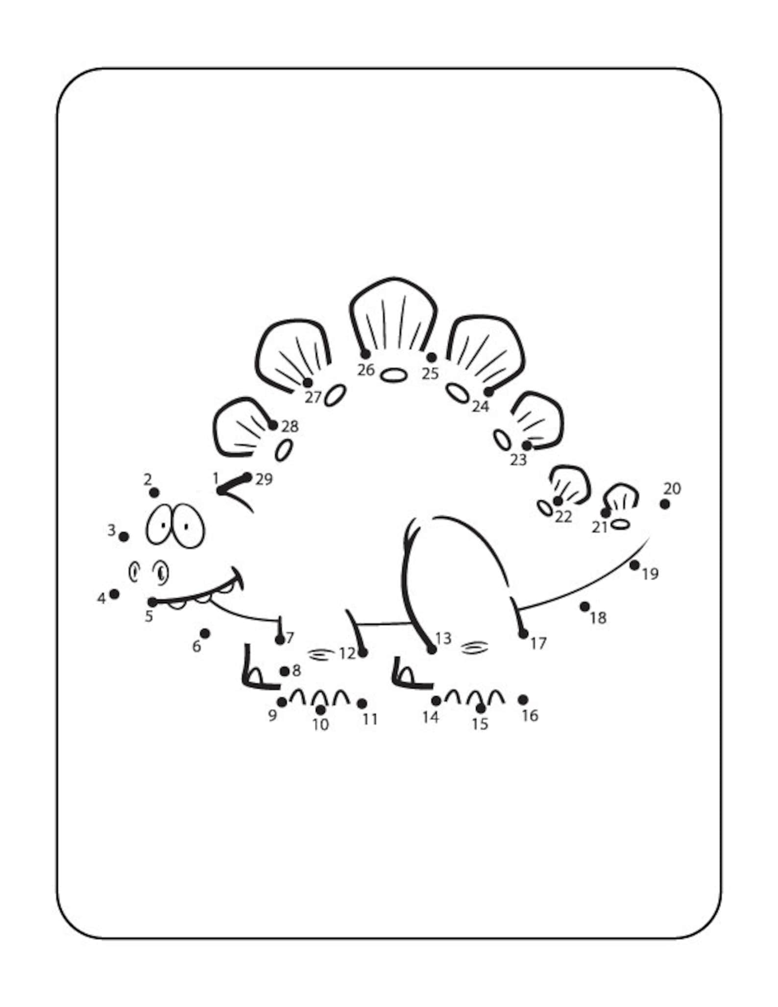 Kids Dinosaur| Coloring Pages | Dot to Dot Coloring Pages | Creative ...