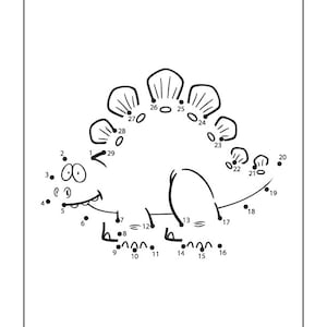 Kids Dinosaur| Coloring Pages | Dot to Dot Coloring Pages | Creative ...