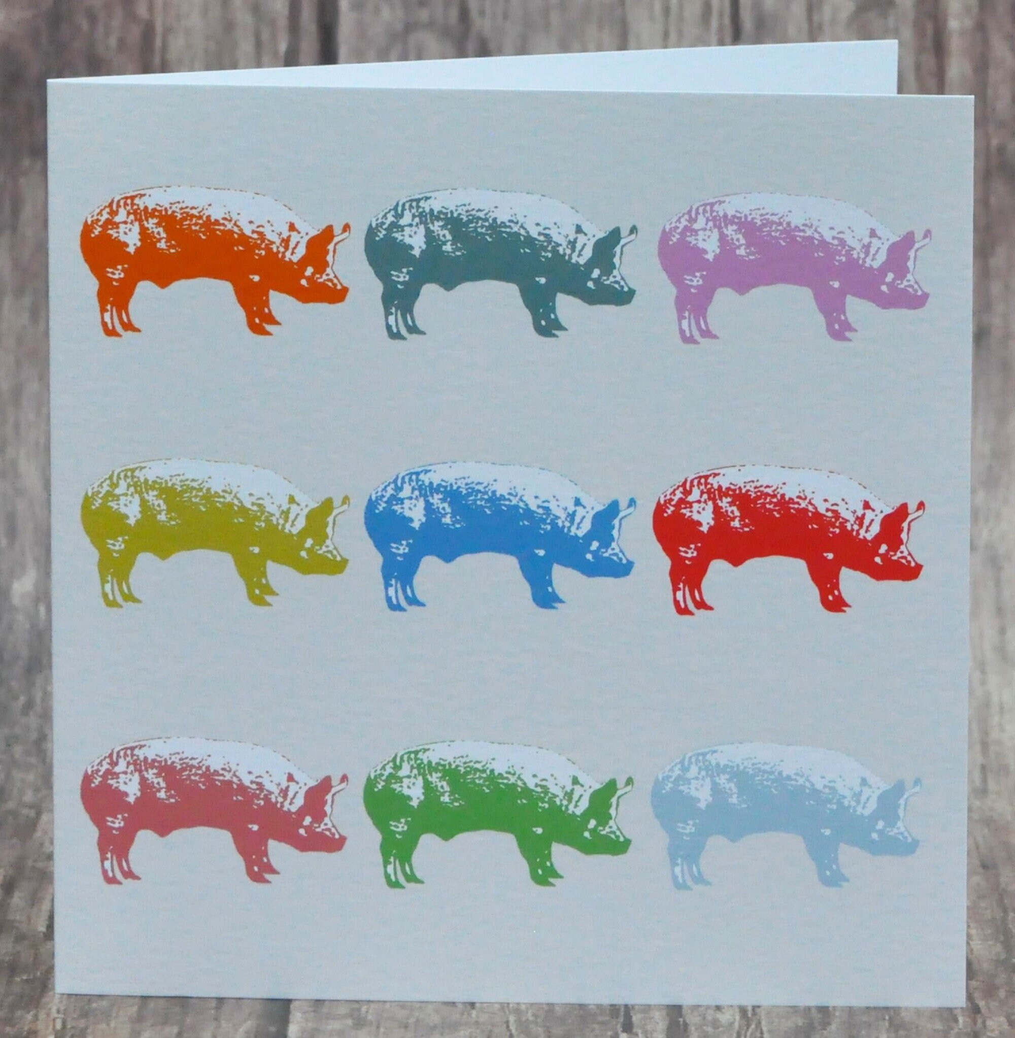 Pig Greeting Card, Farm Card, Pig Birthday, Pig Lover, Farmyard Card ...