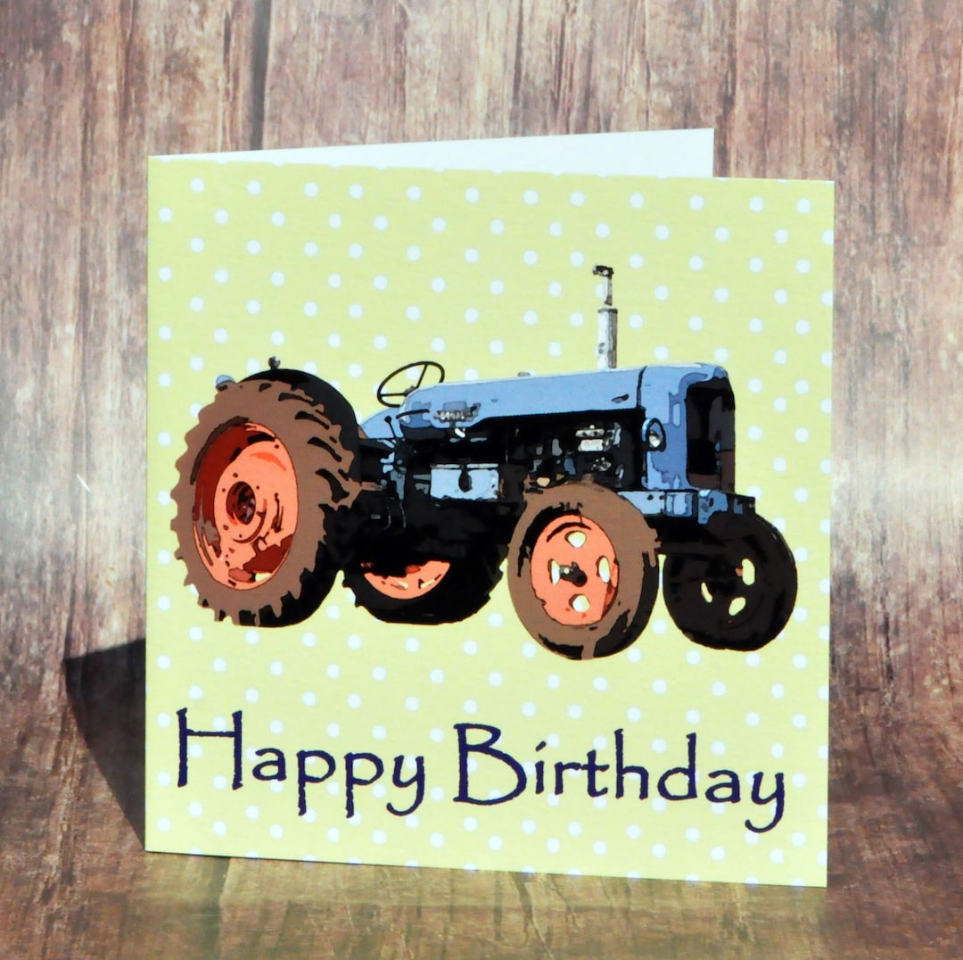 Tractor Card Birthday Card Farming Card Chase Me Charlie - Etsy