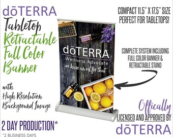 Doterra Full Color Retractable Tabletop Banner Lavender | Etsy