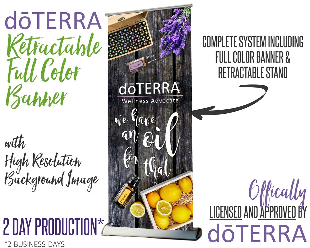 DoTERRA Full Color Retractable Banner doTERRA Licensed and - Etsy.de
