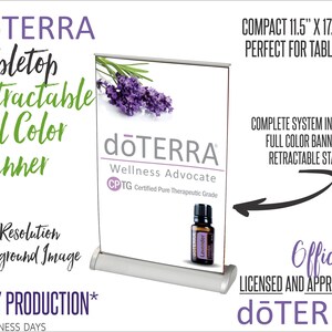 Doterra Full Color Retractable Tabletop Banner Lavender Doterra ...