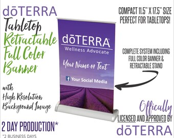 Doterra Full Color Retractable Tabletop Banner Lavender | Etsy