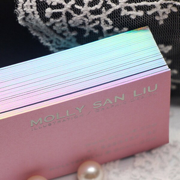 Gold Foil Edge Business Card - Etsy