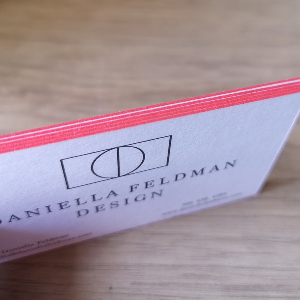 Gold Foil Edge Business Card - Etsy