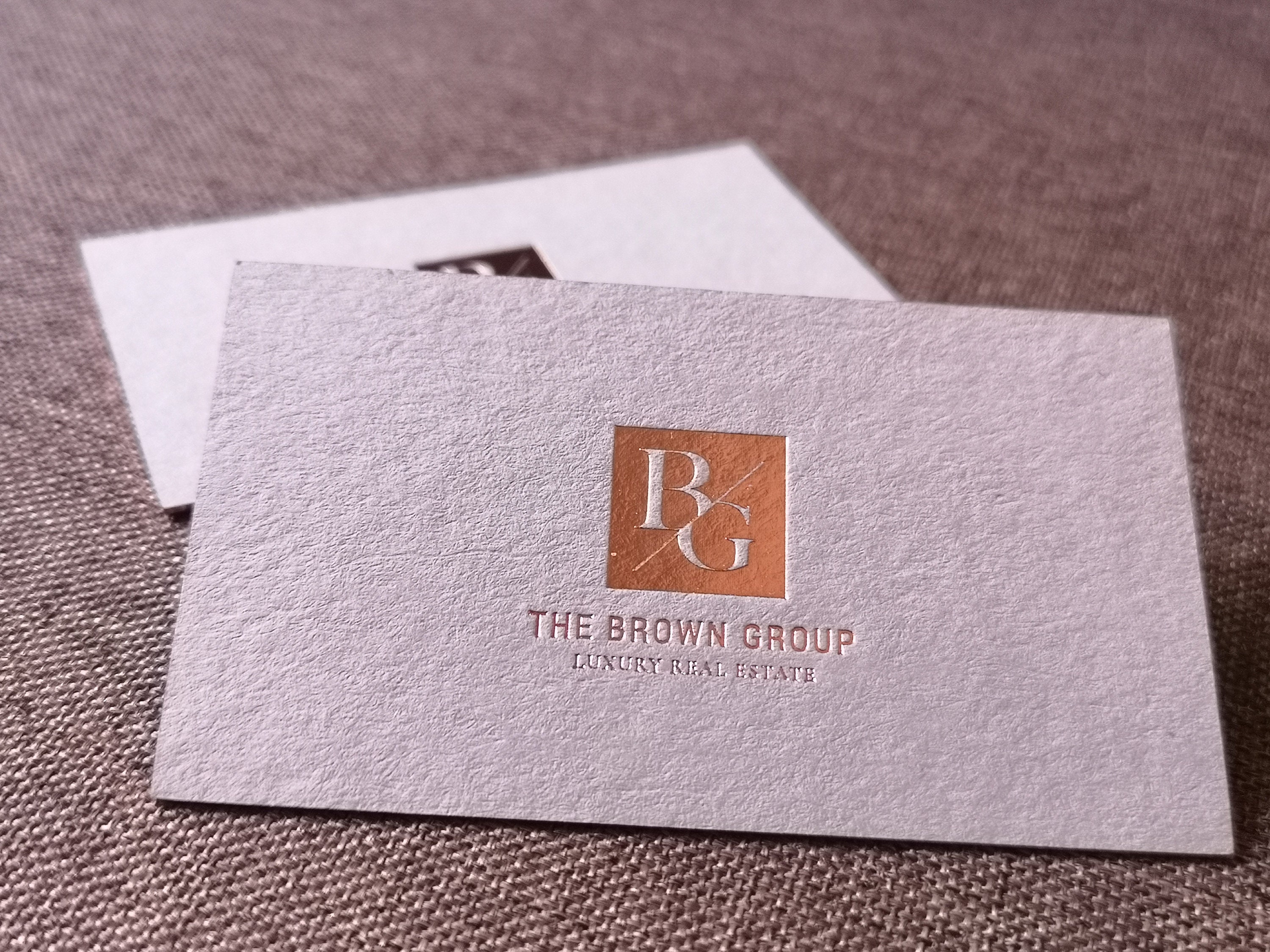 Luxury Business Cards Gold Foil Business Cards Copper Foil - Etsy