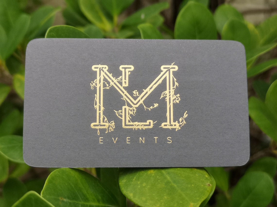 Blind Deboss Business With Gold Foil Design and Print Round - Etsy