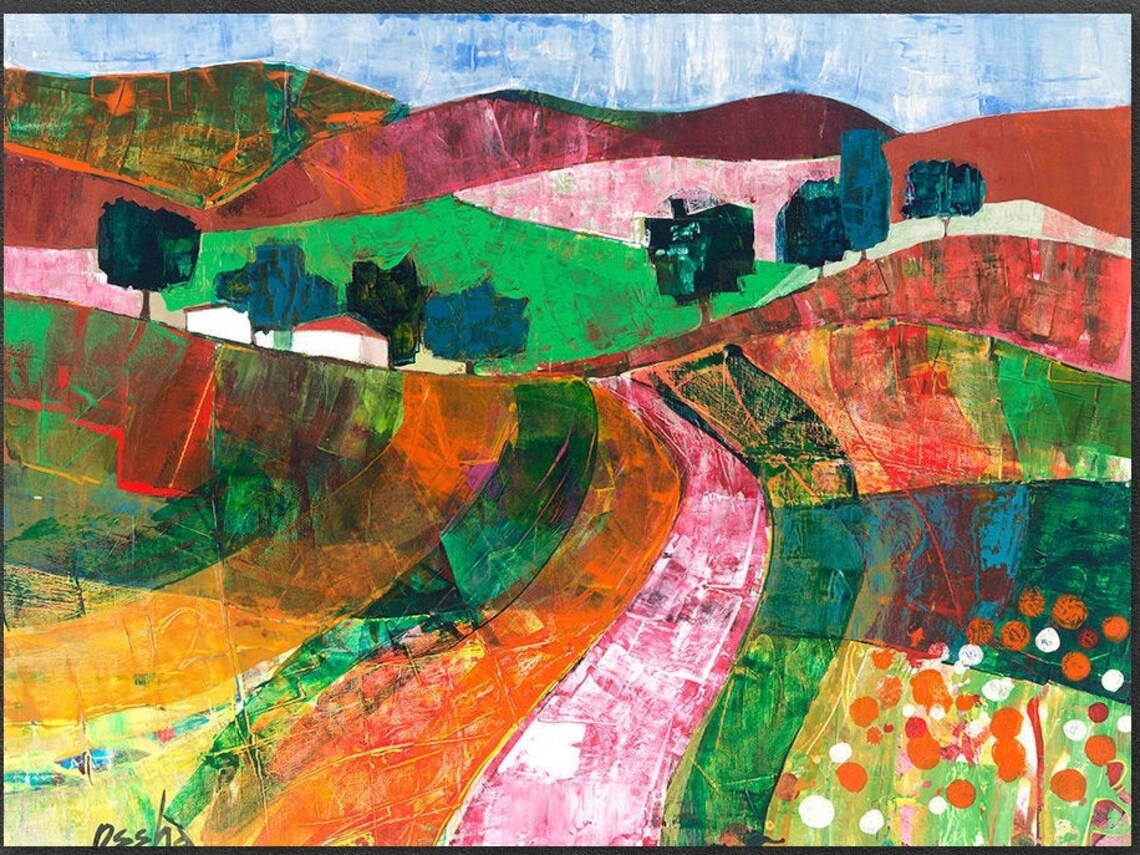 Contemporary Israeli Golan Landscape Painting Print of - Etsy