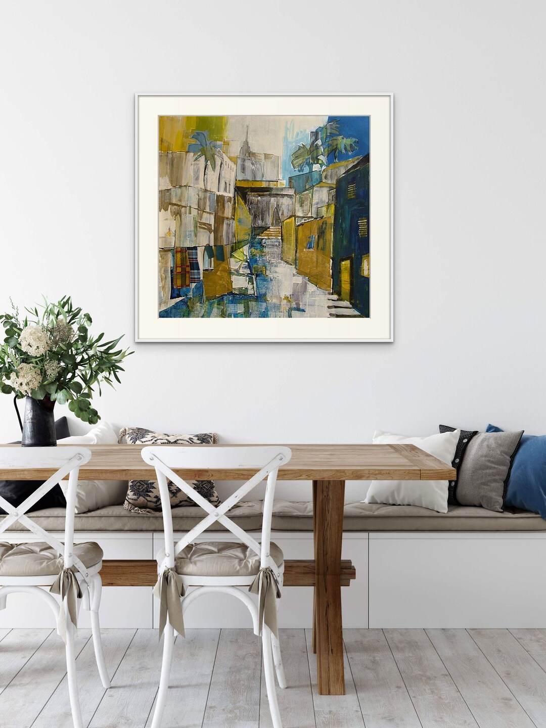 JAFFA STREET - Abstract Israeli Old City Street View Wall Art, Print of ...