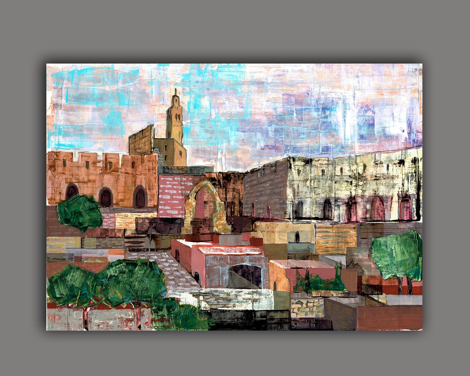 Jerusalem Old City Wall Art Print Print of an Israeli | Etsy