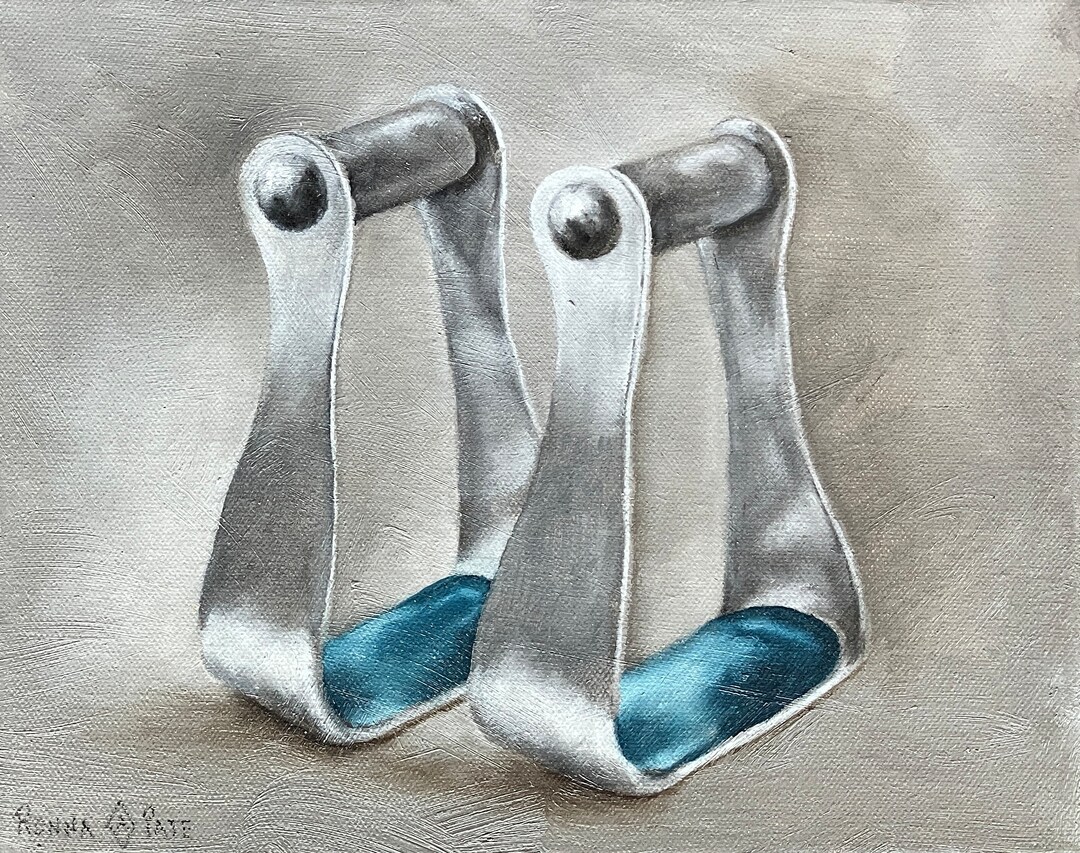 Oil Painting of Stirrups, “FOOT CRADLES #3”, Original Oil Painting ...