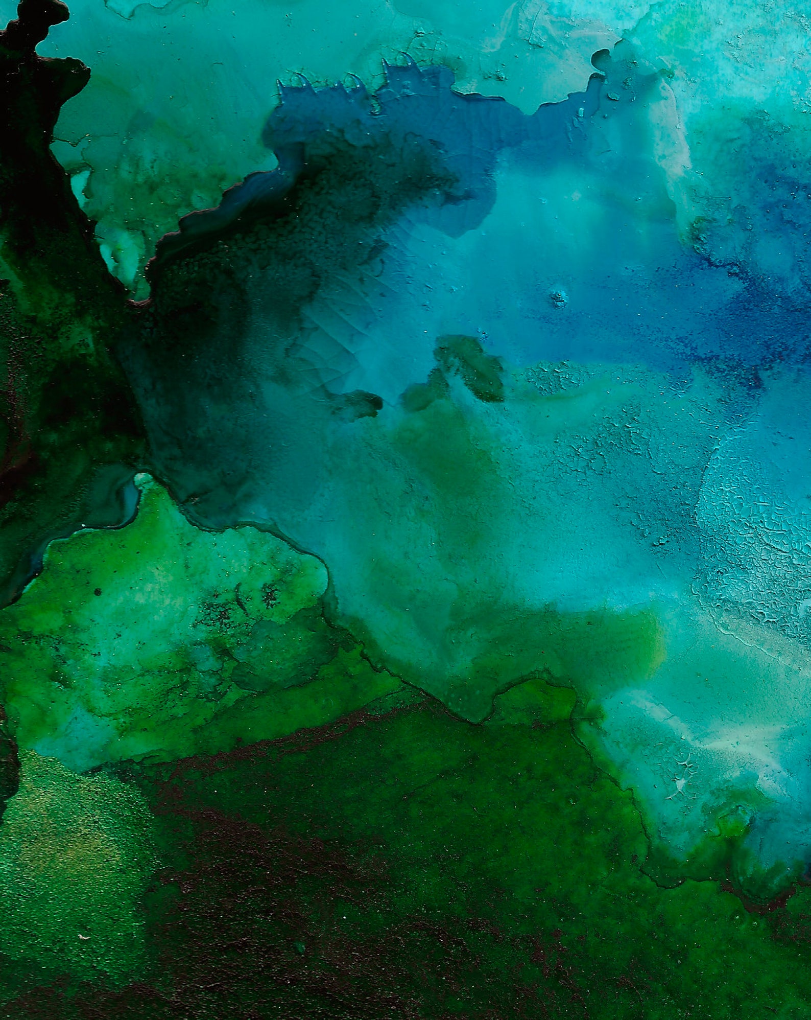 Modern Ocean Art Print Ocean Waves Wall Decor Turquoise - Etsy