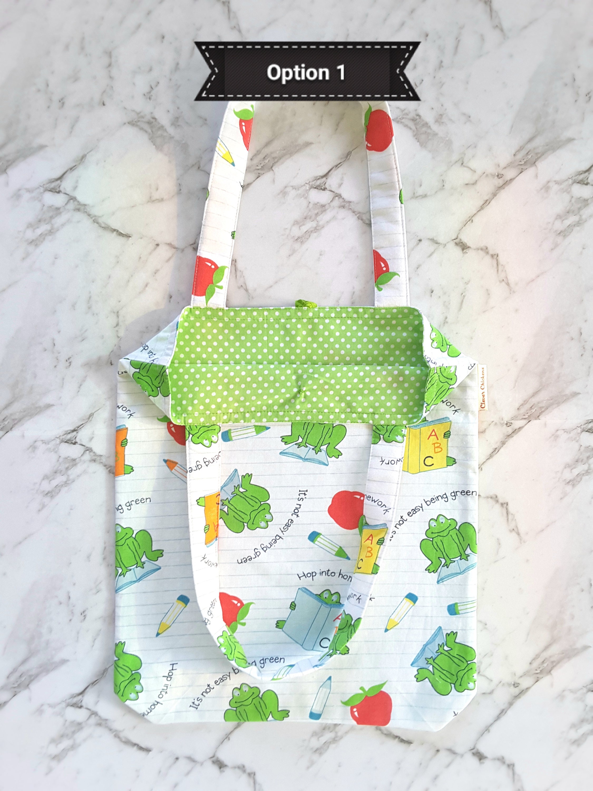 Frog Bookbag Teacher's Gift Teacher's Aide Bag - Etsy Nederland