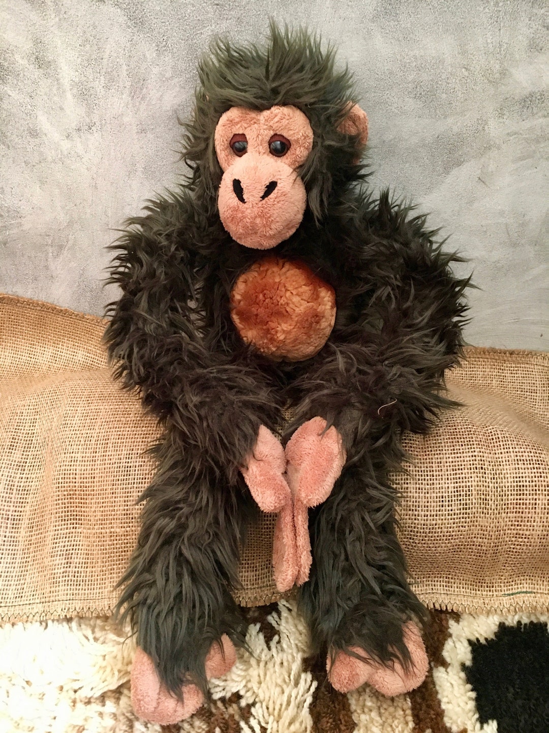 Vintage Monkey Plush - Etsy