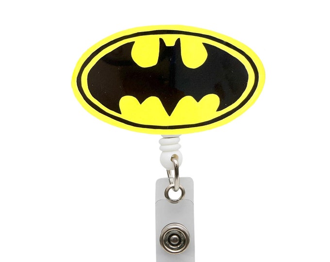 Batman Badge Holder, ID Badge Holder, Batman Badge Reel, Dark Knight ...