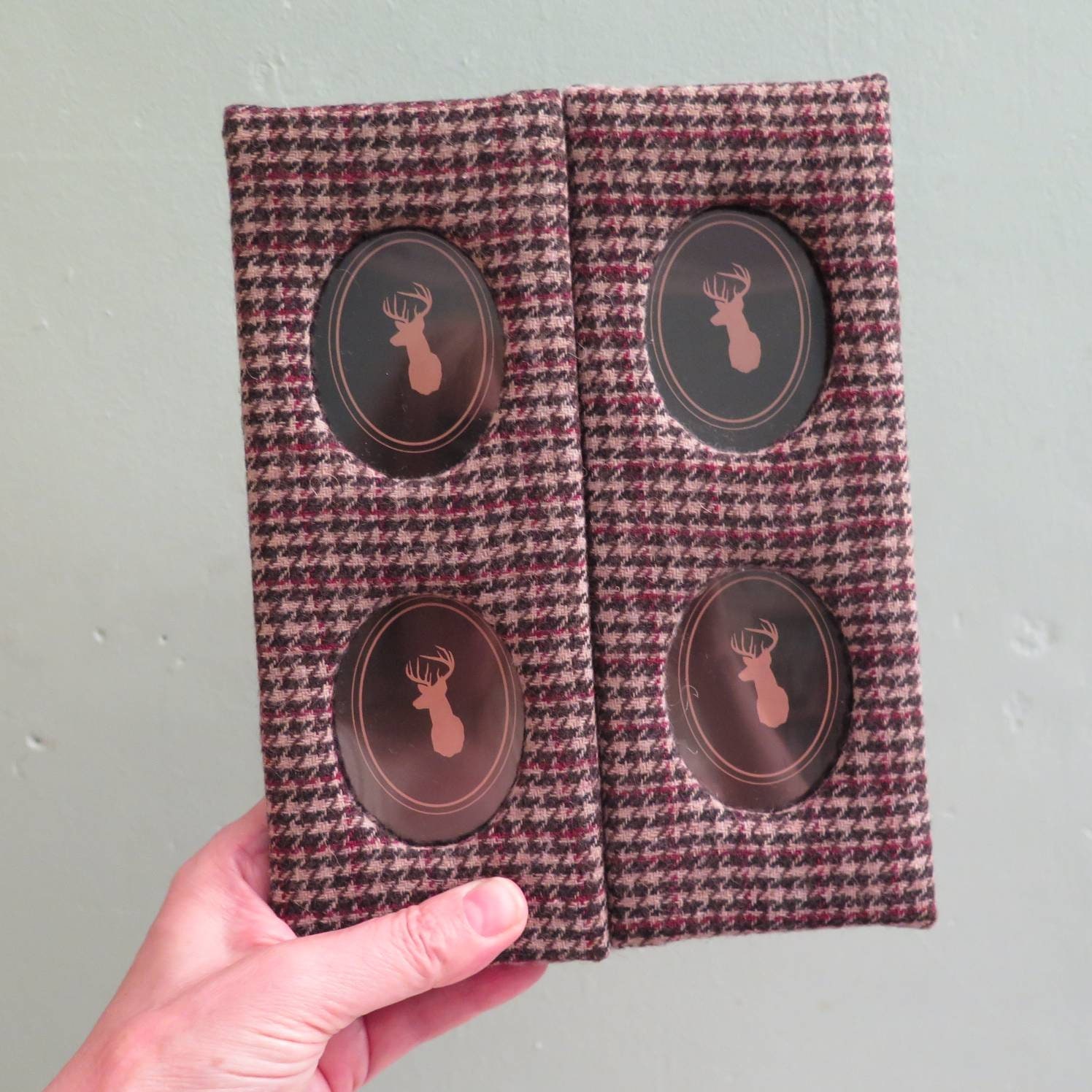 Vintage Scottish Folding Photo Frame Tweed Material Travel - Etsy