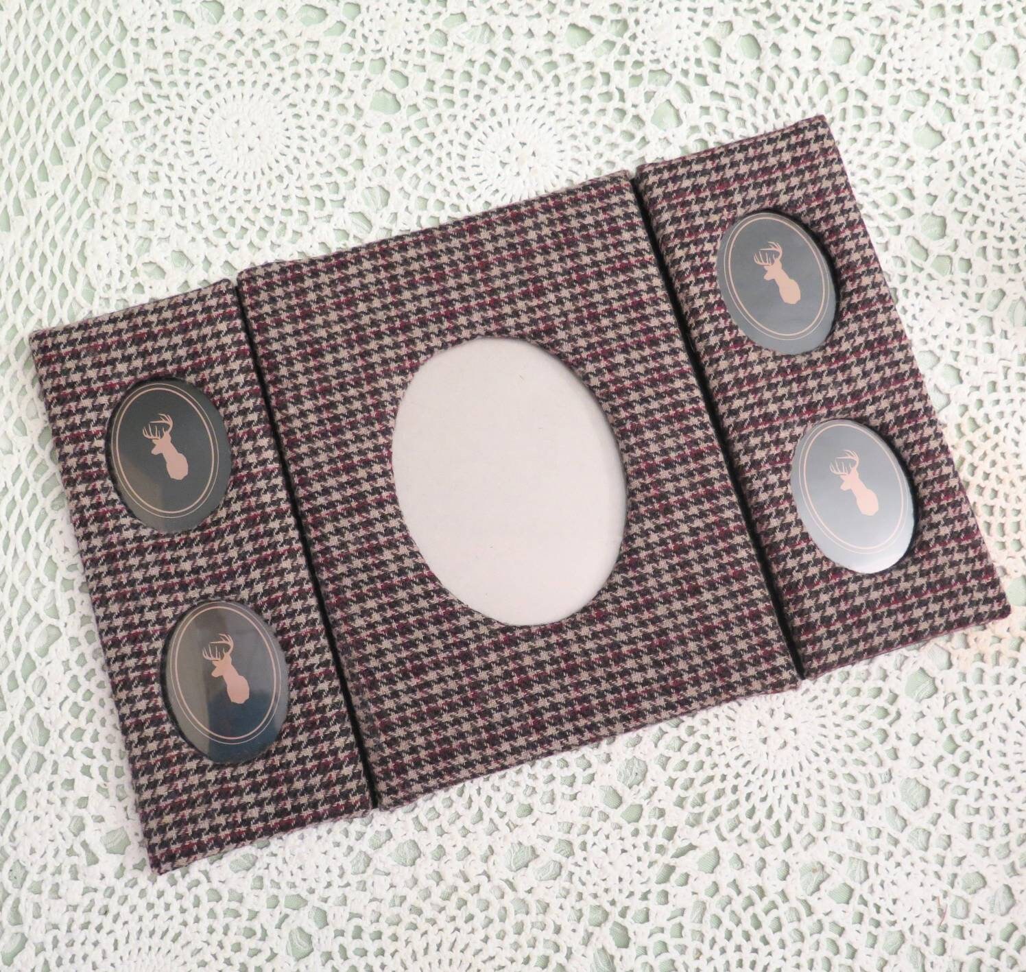 Vintage Scottish Folding Photo Frame Tweed Material Travel - Etsy