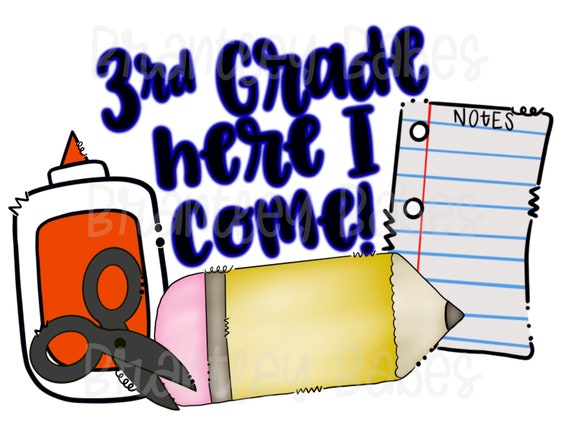 Boy Third Grade Back to School Design Sublimation PNG Digital - Etsy