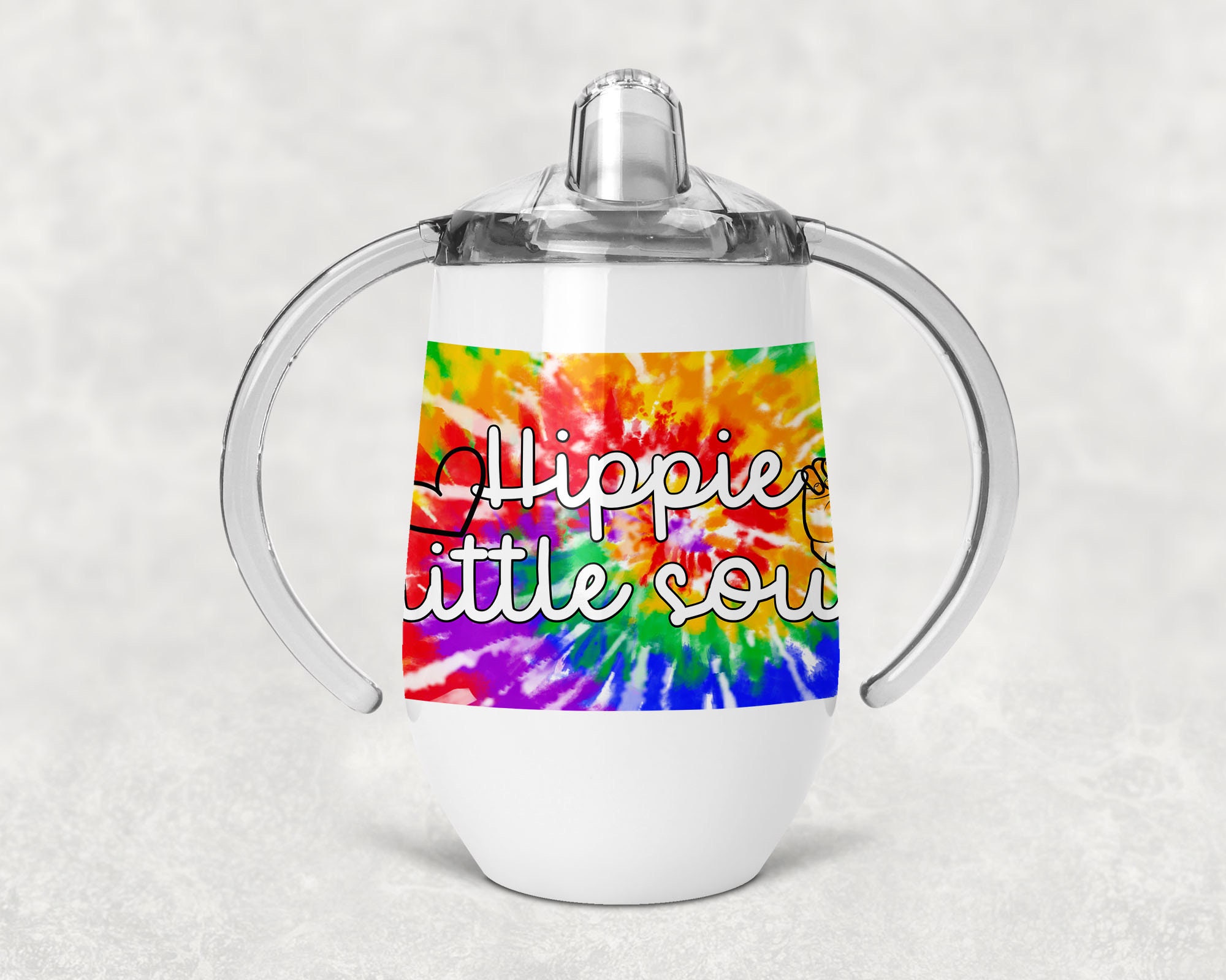 Hippie Little Soul Tie Dye Sippy Cup Sublimation PNG Digital | Etsy