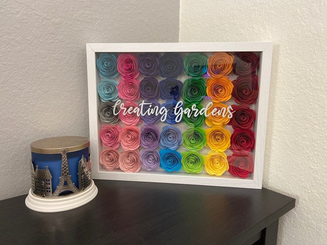 Personalized Paper Rose Shadow Box 11
