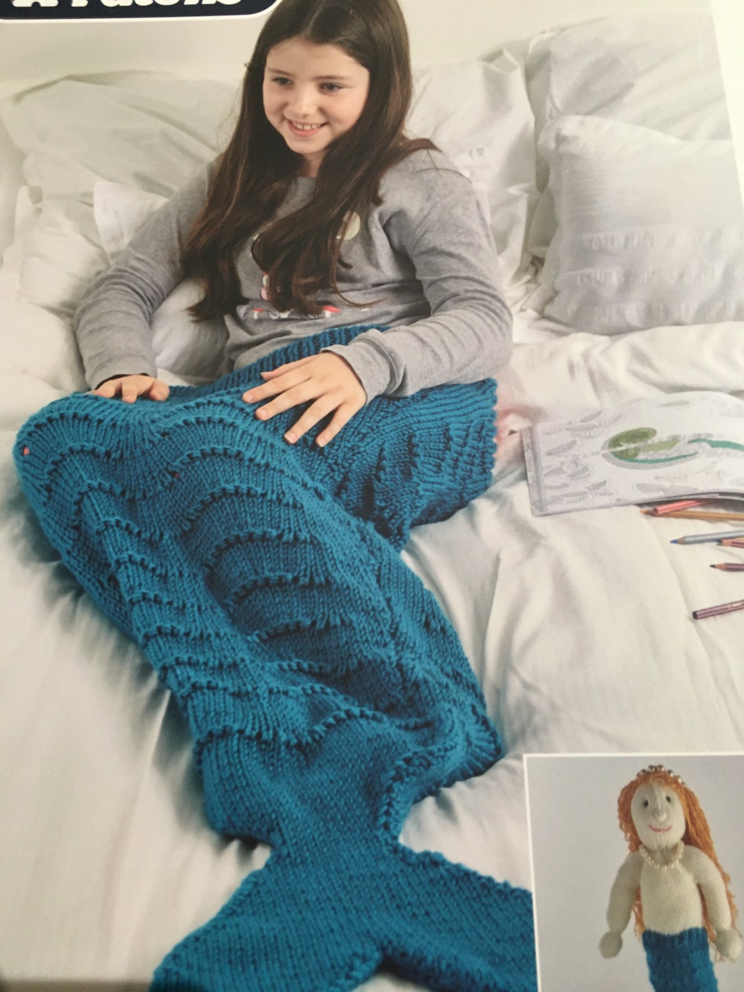 Mermaid Tail & Toy Knitting Pattern: Child's DK Double Knit (PDF ...