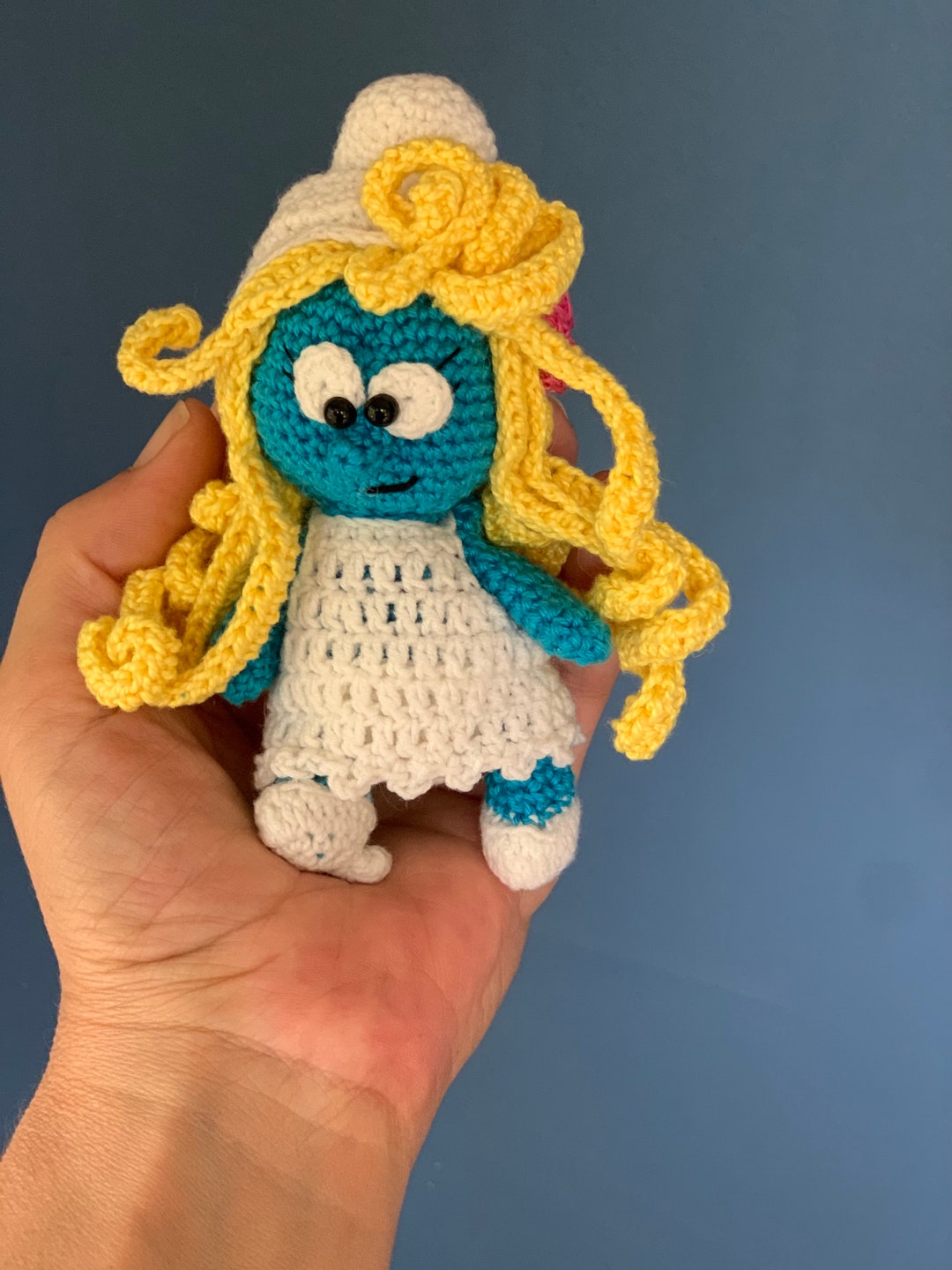 Smurfette Smurfs Amigurumi Crochet Toy Crochet Toy Blue - Etsy