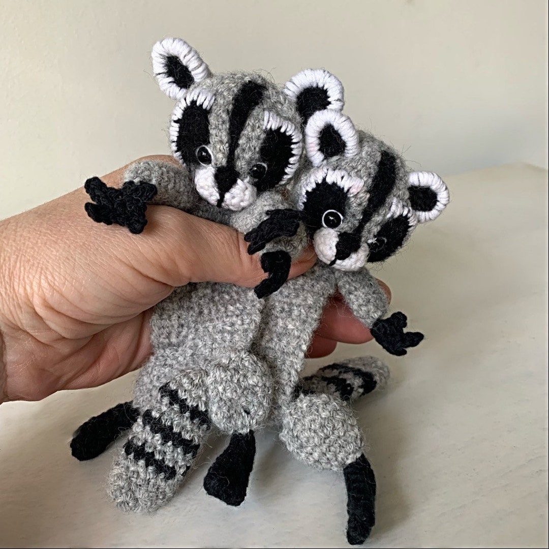 Bookmark Raccoon, Amigurumi, Bookmark, Hand-knitted, Stuffed Animal ...