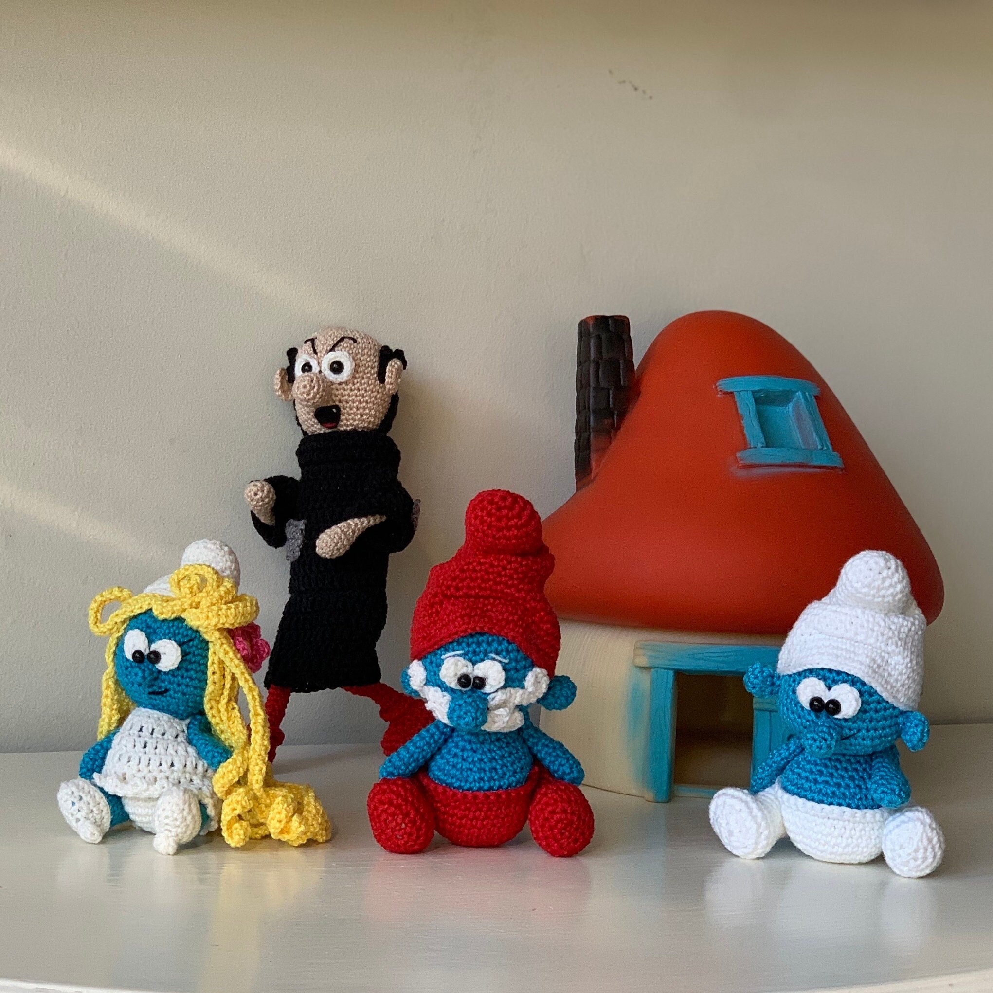 The Smurfs Crochet Doll,smurfette,gargamel,amigurumi,crochet Doll,crochet Toy,blue Doll ...