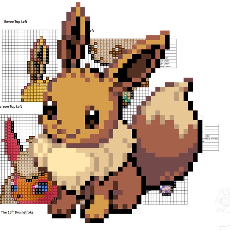 Eevee Perler Beads - Etsy