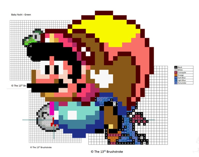 Super Mario World Base Perler Pattern Pack over 40 Patterns - Etsy