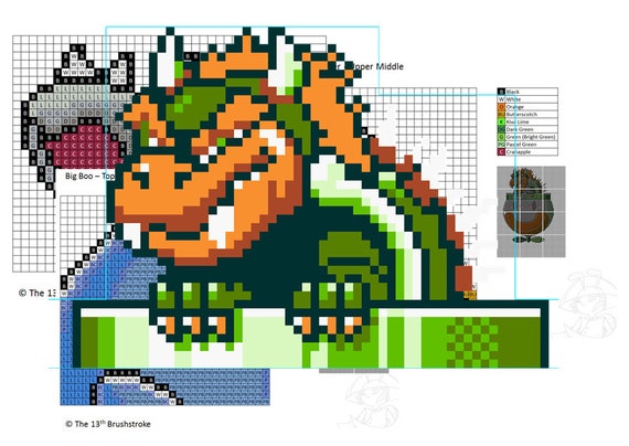 Super Mario World Bosses Perler Pattern Pack - Etsy