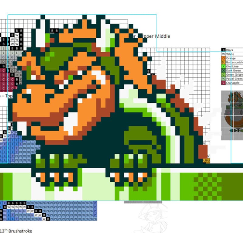 Bowser Perler Bead - Etsy