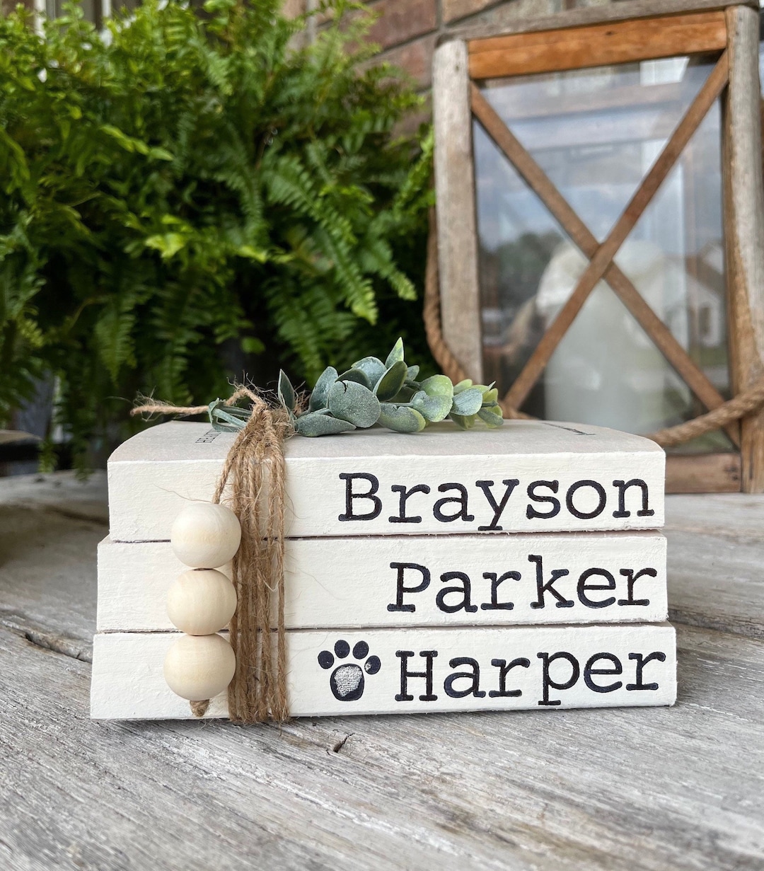 Personalized Stamped Books With Family Names, Books With Names ...