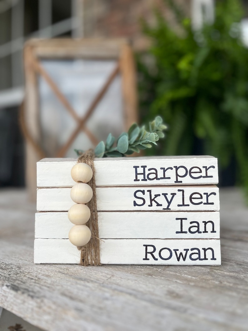Personalized Stamped Books With Family Names Stamped Books - Etsy
