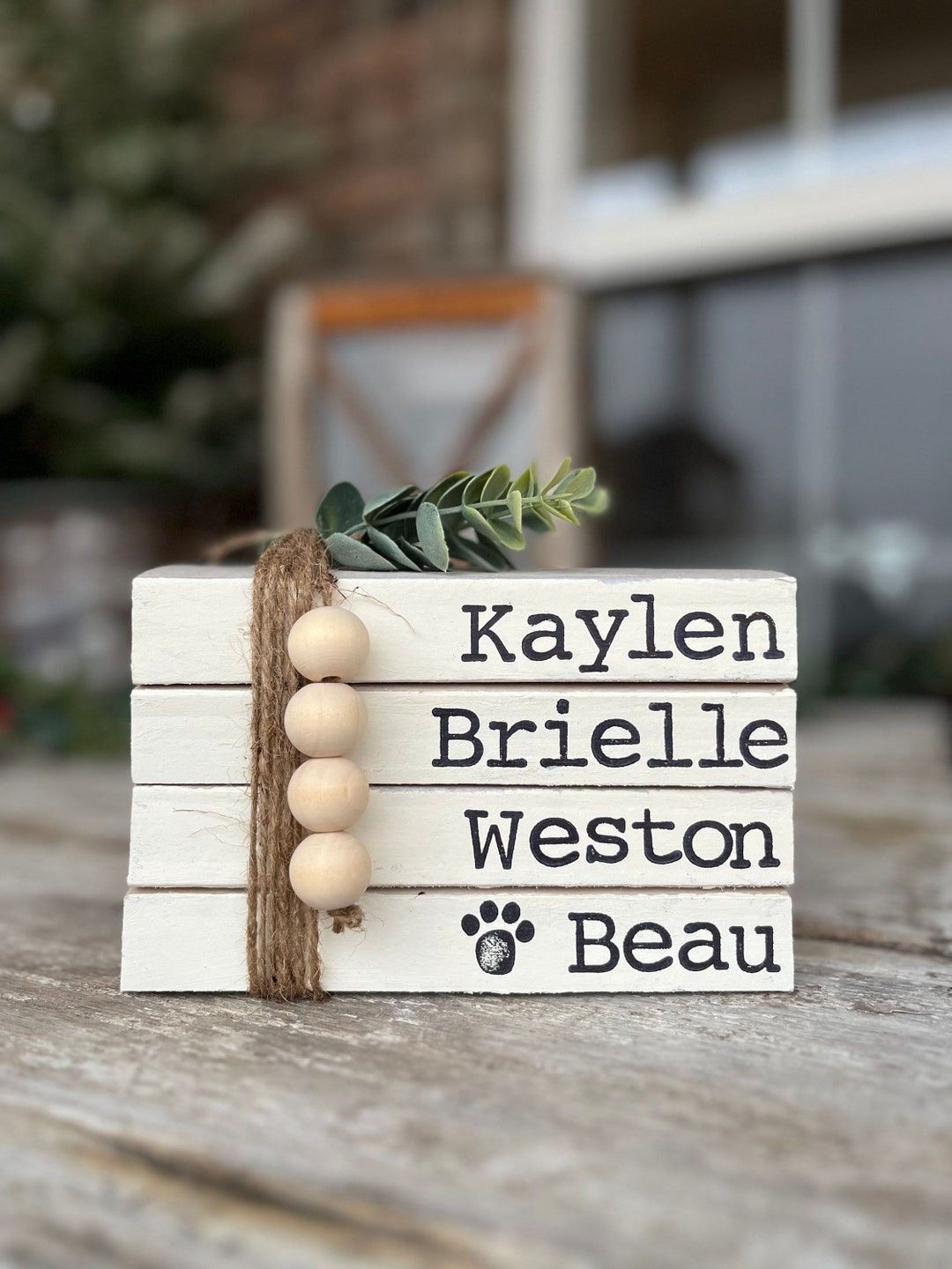 Books With Names, Stamped Books, Decorative Books, Shelf Decor ...