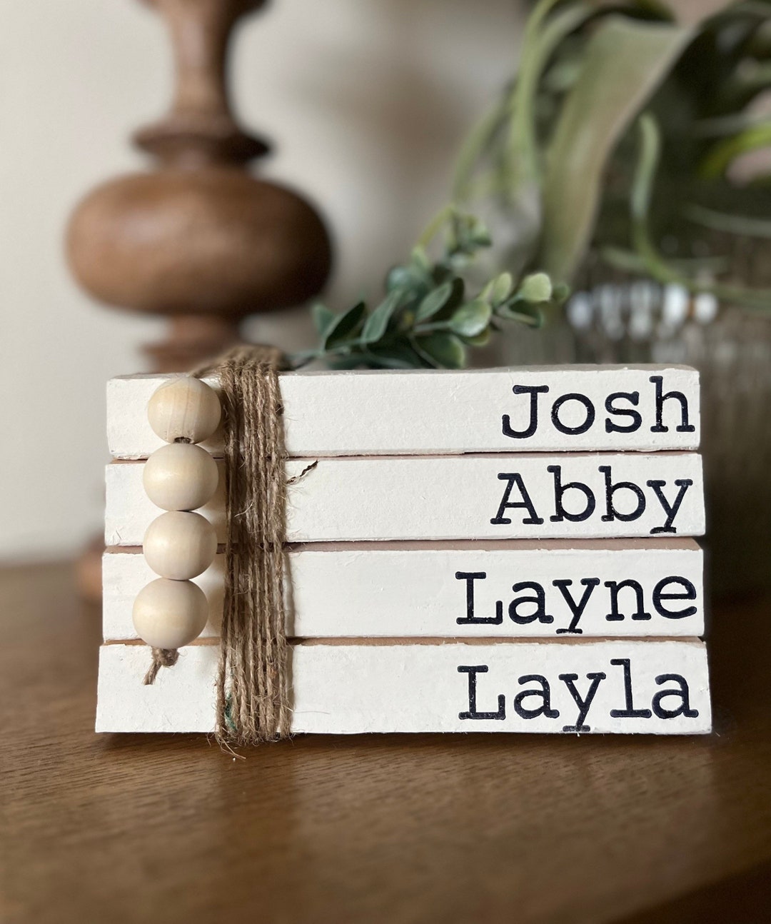 Personalized Stamped Books With Family Names, Stamped Books, Decorative ...
