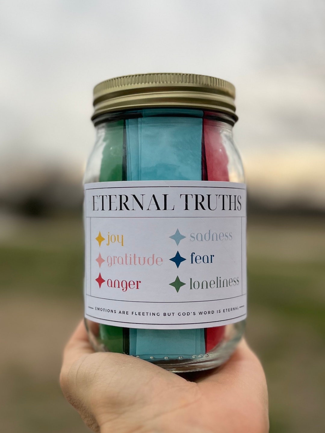 Bible Verse Jar Feeling and Emotions, Scripture Teen, Christian Gift ...