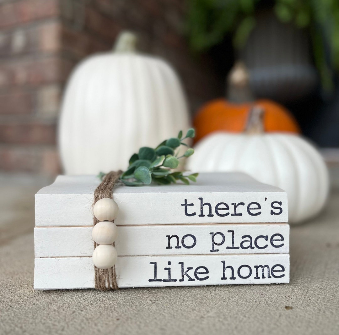 Stamped Stacked Books Farmhouse Decor Anniversary Gift - Etsy