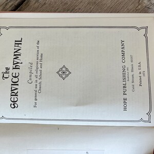 Old Hymn Book, Vintage Hymnal Book, Books for Display, Book Decor, Book ...