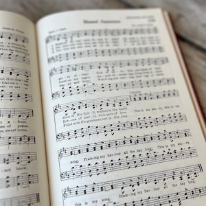 Old Hymn Book, Vintage Hymnal Book, Books for Display, Book Decor, Book ...