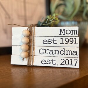 Mom and Mimi Book Stack, Mother's Day Gift, Personalized Stamped Books ...